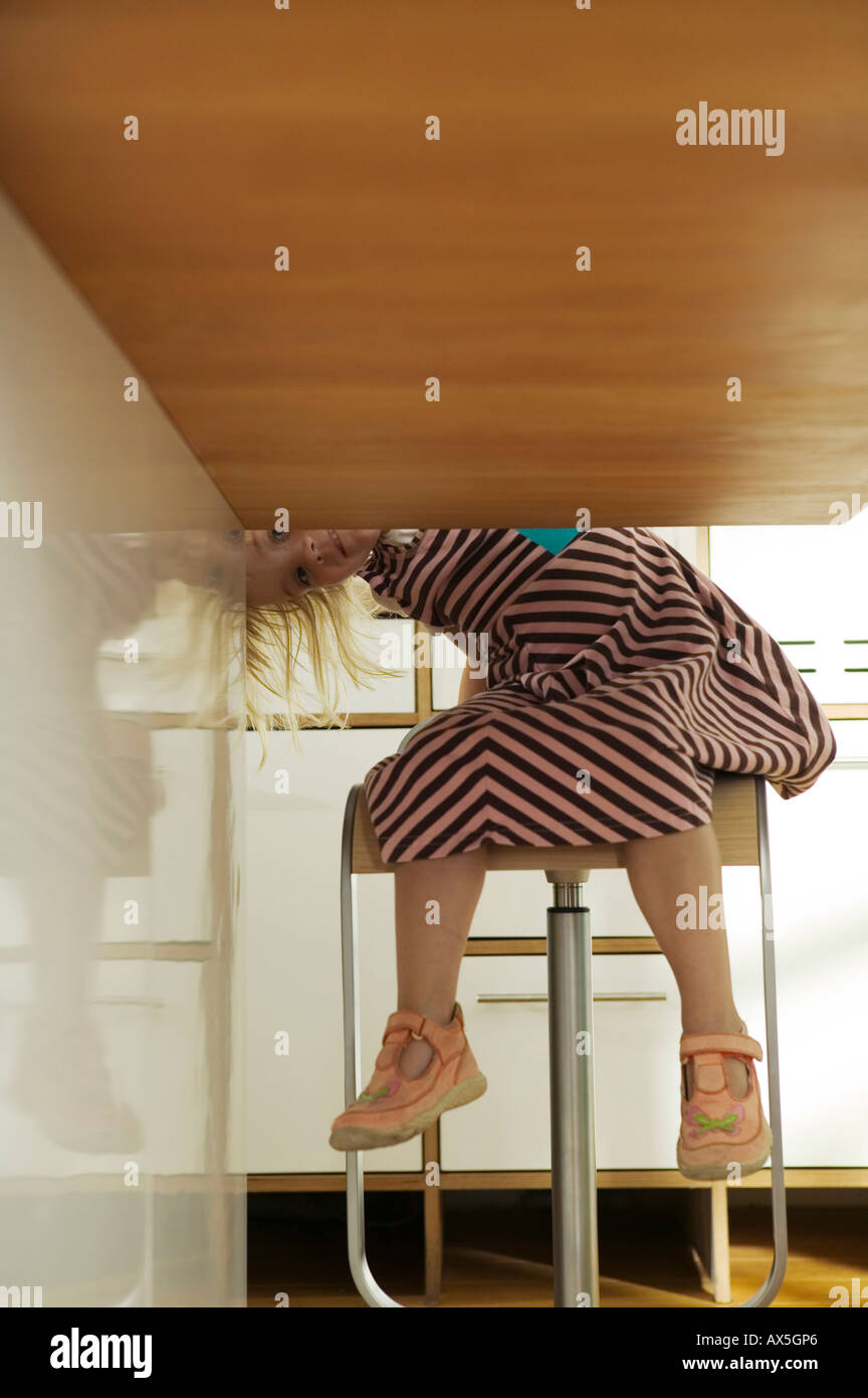 Funny woman in dress peeking hi-res stock photography and images - Alamy