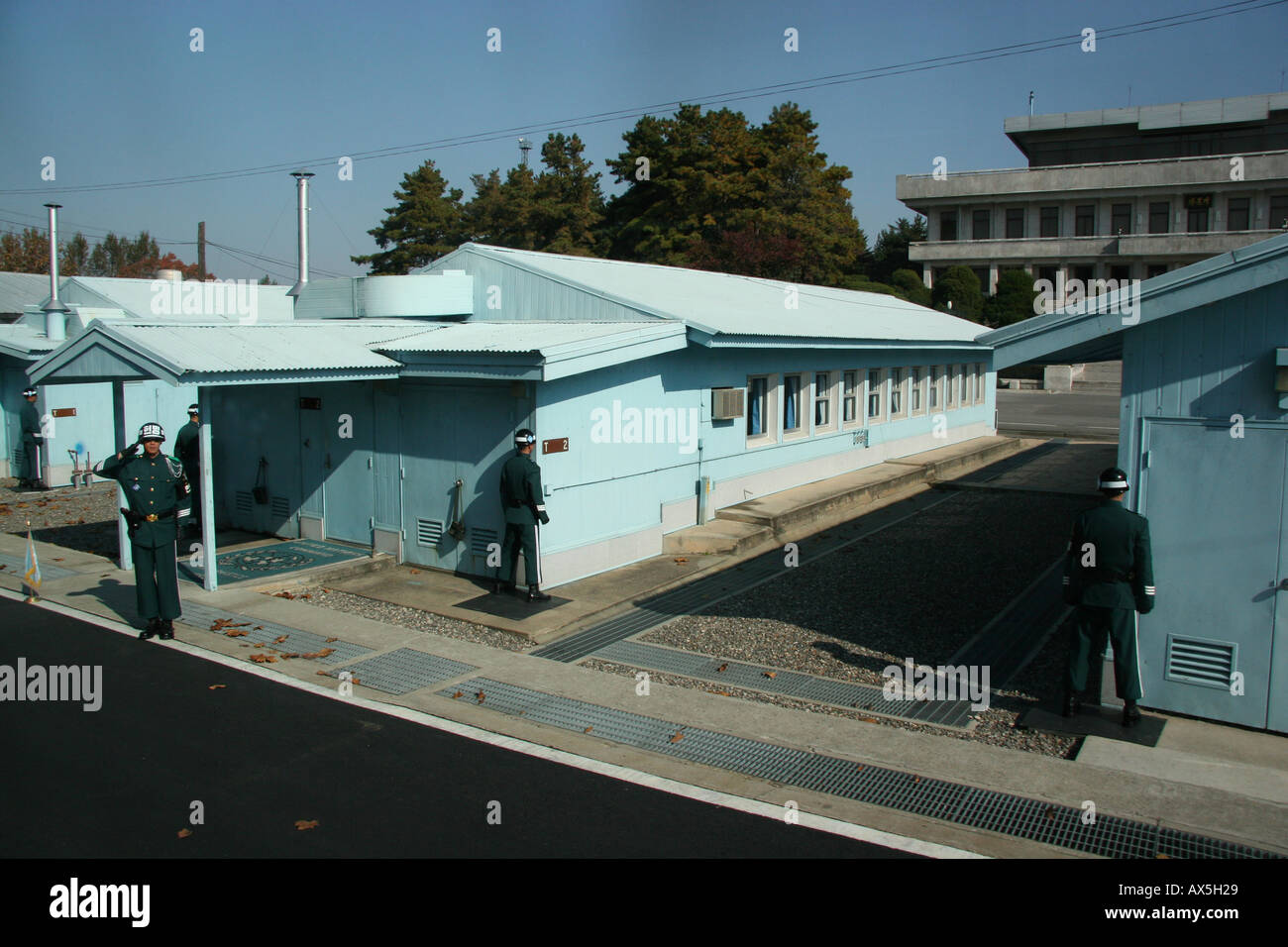 South Korean (ROK) soldiers at Panmunjeon village in the Joint Security ...
