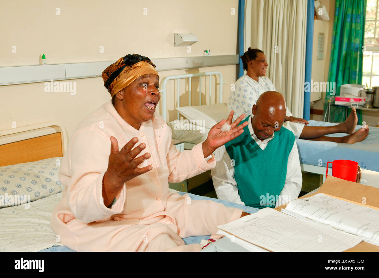 Patients at a hospital in Pietermaritzburg, South Africa, Africa Stock ...