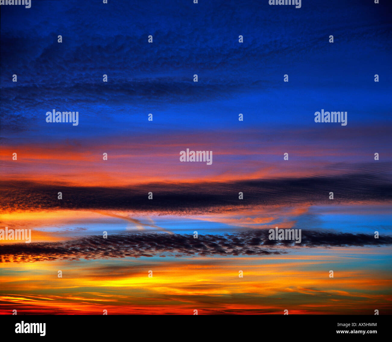 Sunset, dramatic colours Stock Photo - Alamy