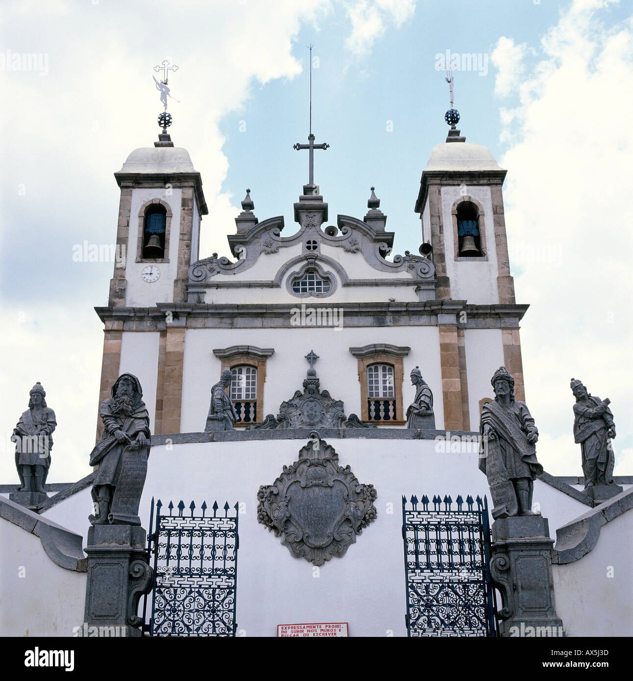 Congonhas do Campo, Brazil. Church of Bom Jesus de Matozinhos with ...