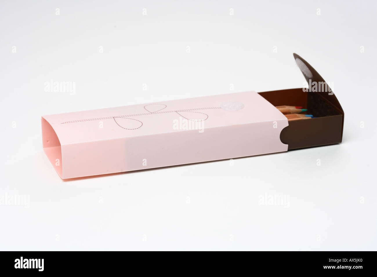 Pencil Box with Color Pencils Stock Photo - Alamy