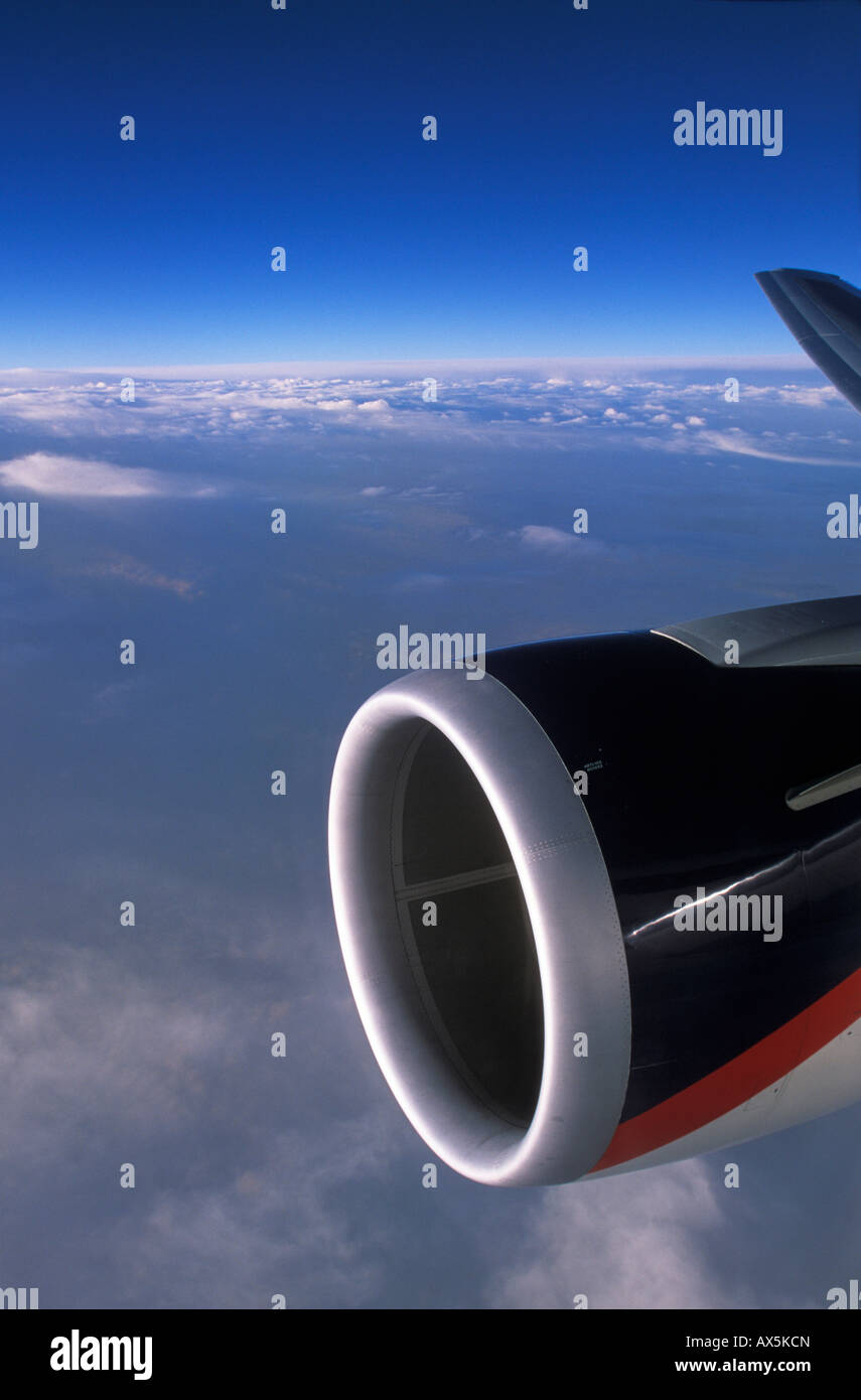 Aircraft engine viewed from the window of an airplane Stock Photo - Alamy