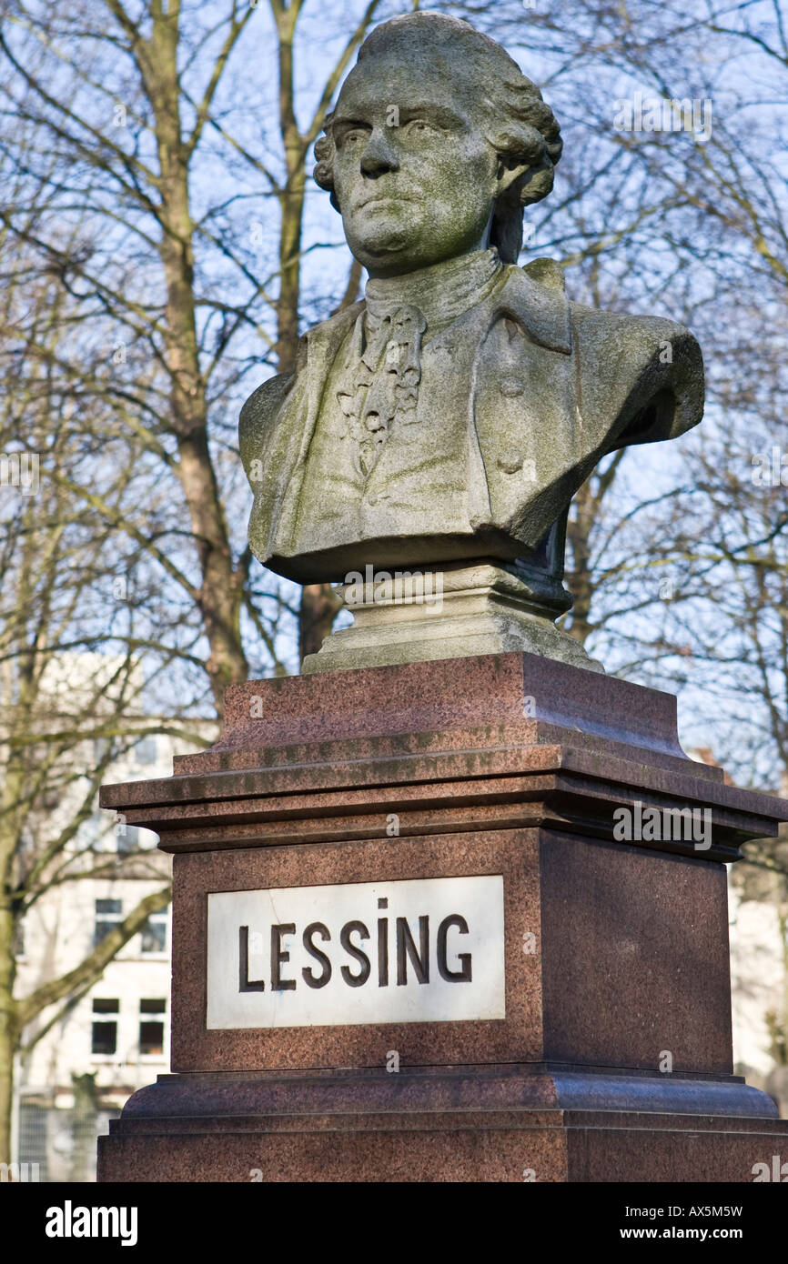 Lessing Memorial, Frankfurt, Hesse, Germany, Europe Stock Photo - Alamy