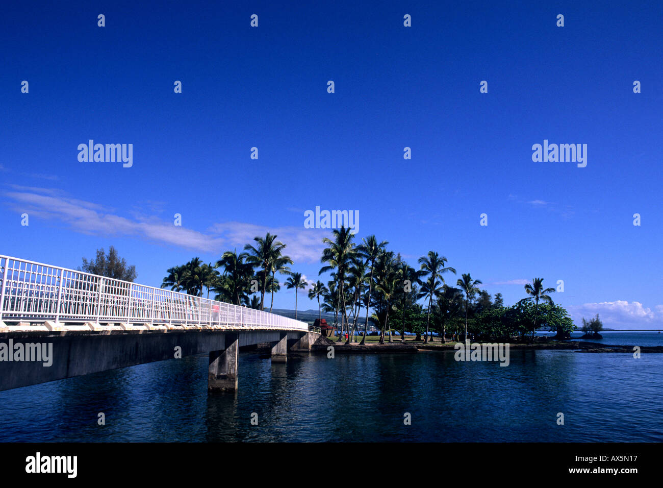 The Coconut Island Bridge of Hilo on the Big Island of Hawaii Stock ...