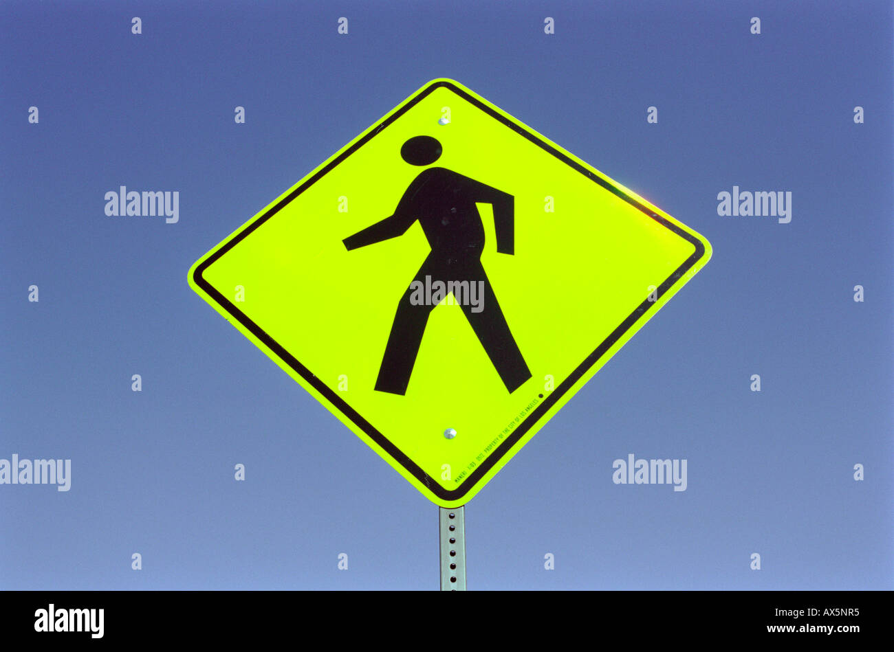 yellow crossing sign Stock Photo - Alamy