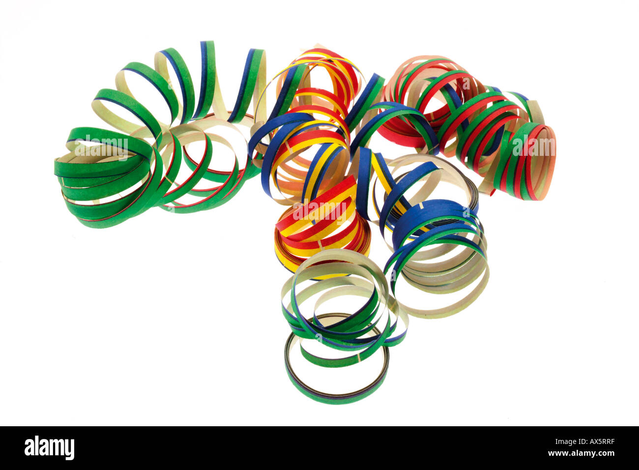 Streamers, elevated view, close-up Stock Photo - Alamy