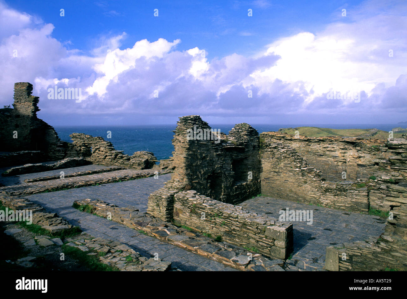 King Arthur s home Tintagel Castle in Cornwall England Stock Photo - Alamy