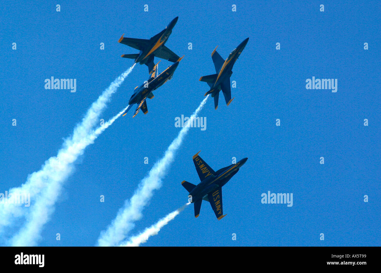 Blue angels smoke trails hi-res stock photography and images - Alamy