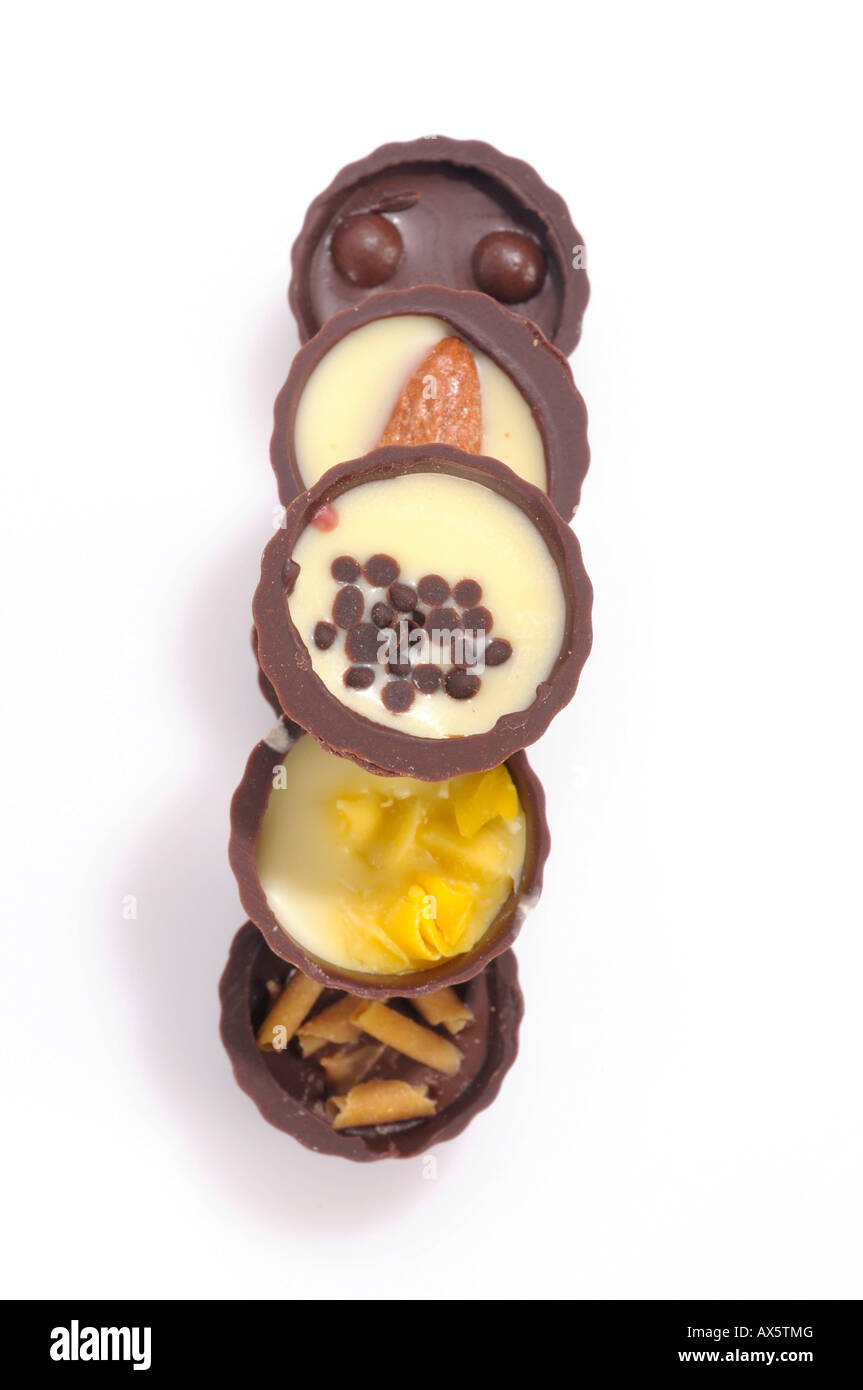 Different chocolate pralines in hi-res stock photography and images - Alamy