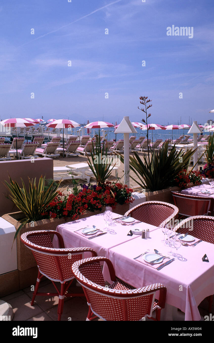 Elegant Riviera Cafe in Cannes France Stock Photo - Alamy