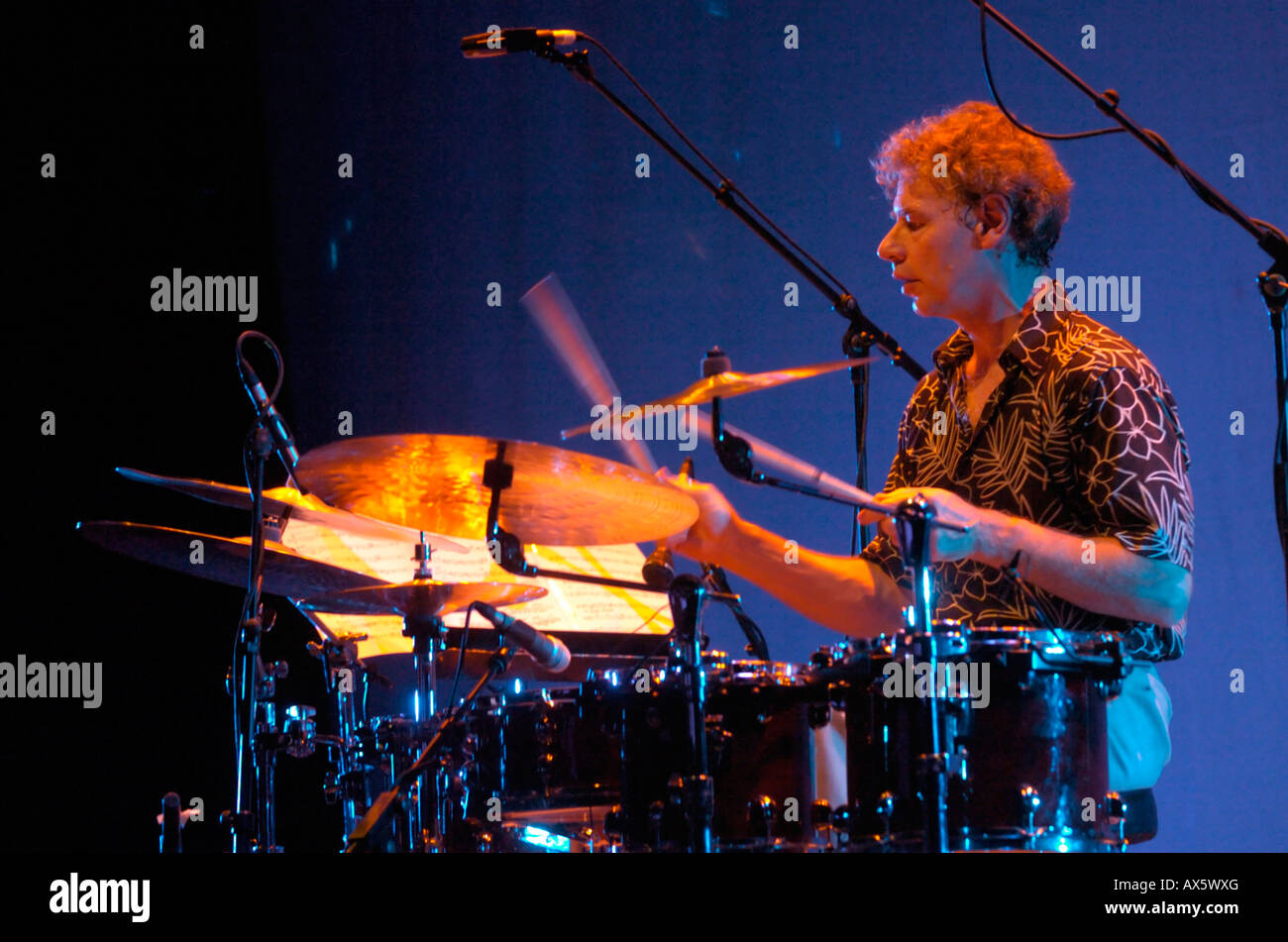 Drummer Bill Bruford at the Rhythm Sticks festival, Royal Festival Hall ...