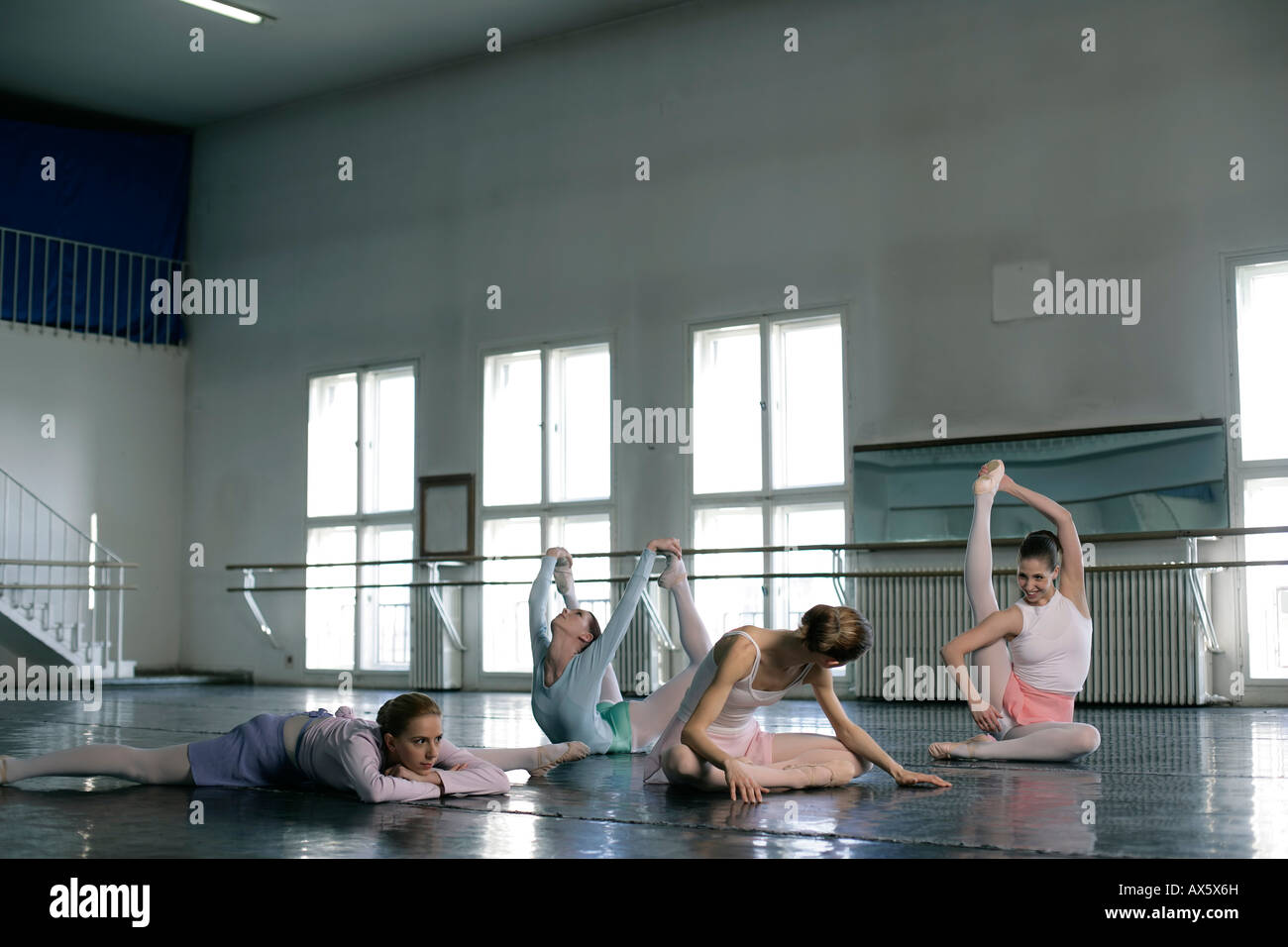 Young woman doing ballet exercises Stock Photo - Alamy