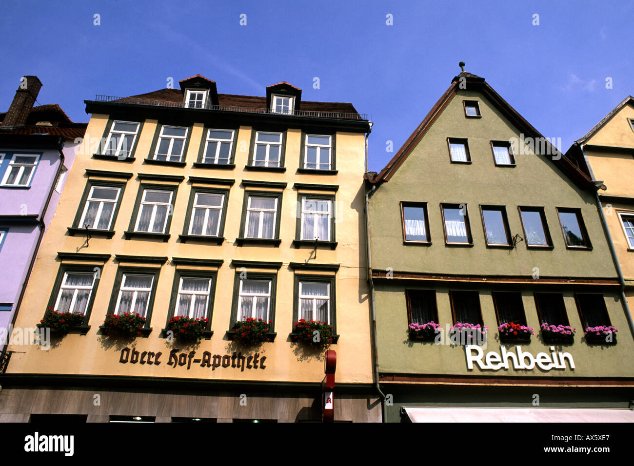 Germany Wertheim Old Town by Rhine River buildings Stock Photo - Alamy
