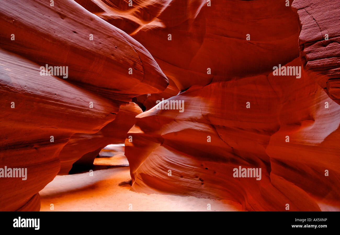 Sandstone formations at Upper Antelope Canyon, Slot Canyon Arizona, USA ...