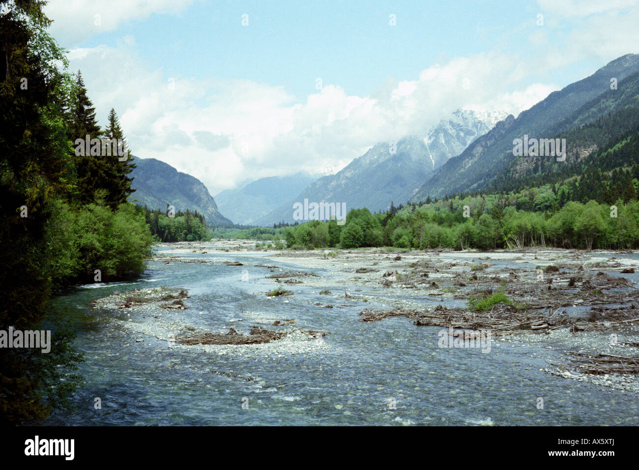 Mountains viewed from river, Caucasus, Russia Stock Photo - Alamy