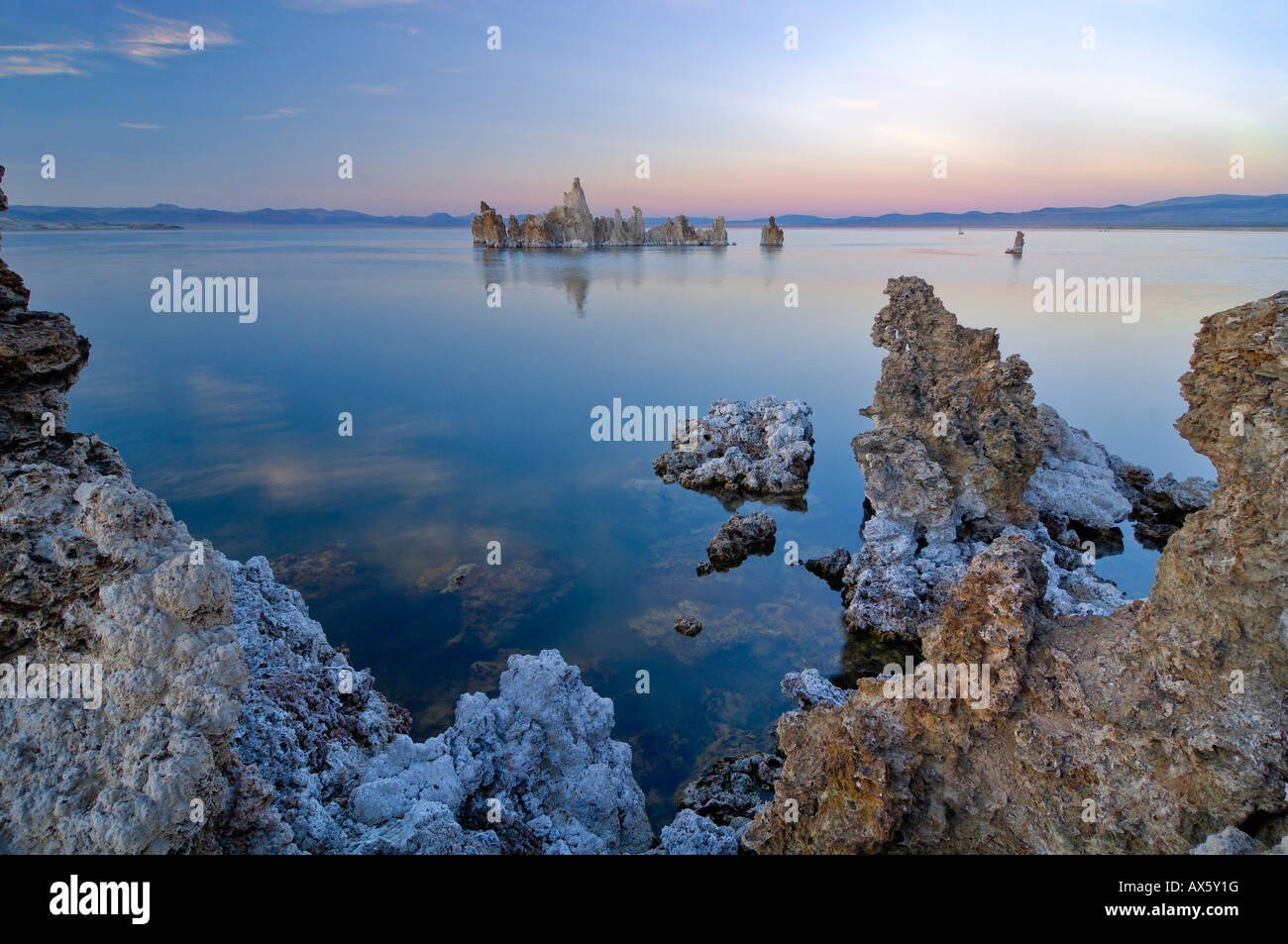 Interesting tuff rock formations, Mono Lake, Lee Vining, California ...