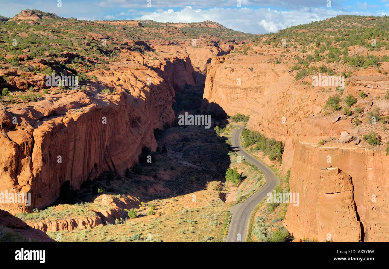 Road winding through a sandstone canyon in Grand Staircase-Escalante ...