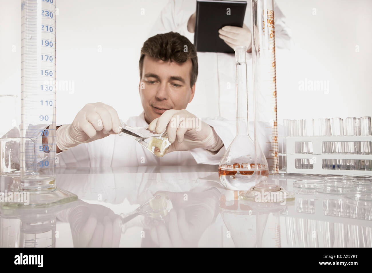 Conducting a test hi-res stock photography and images - Alamy