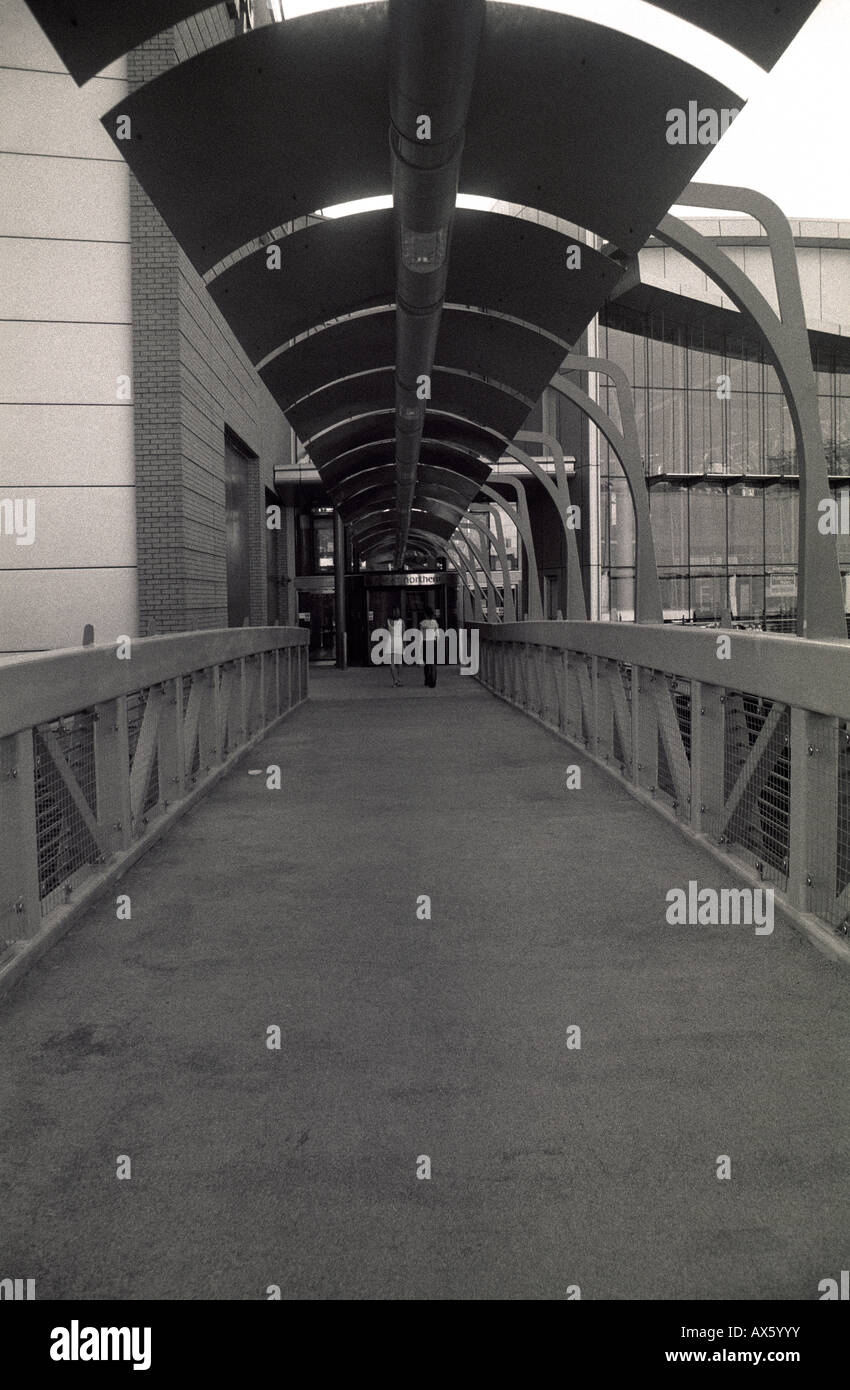 Covered walkway to AMC Cinema, Manchester, UK Stock Photo - Alamy