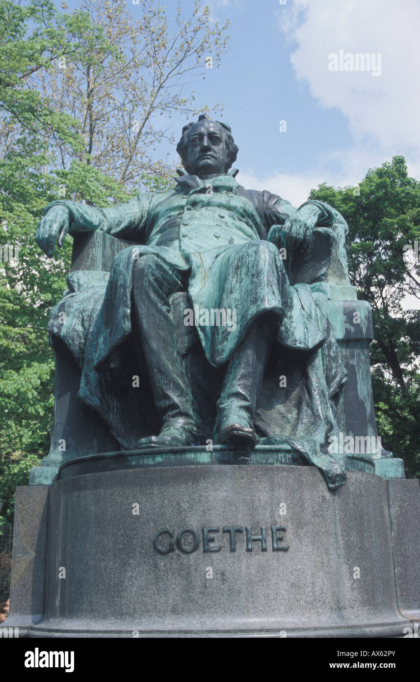 Goethe monument at the Burggarten Stock Photo - Alamy