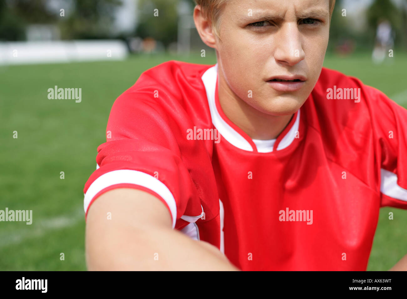 Portrait of a soccer player Stock Photo - Alamy