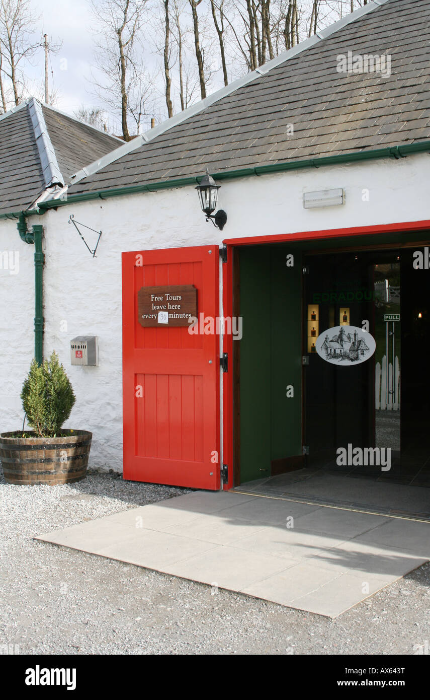 entrance to Edradour distillery the smallest distillery in Scotland ...