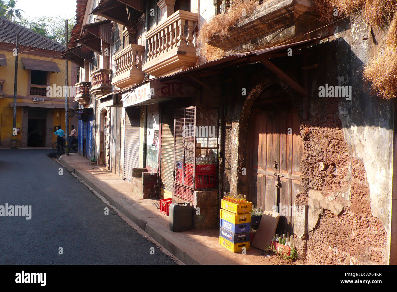 Old buildings in Fontainhas, an old Portuguese district of Panjim ...