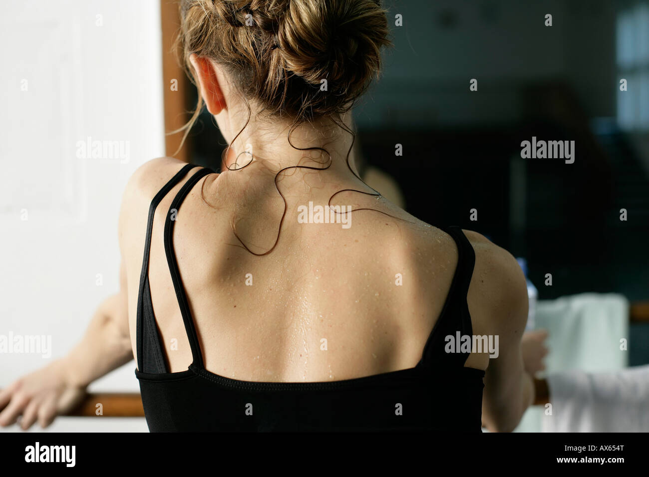 Sweaty Female ballet dancer Stock Photo - Alamy