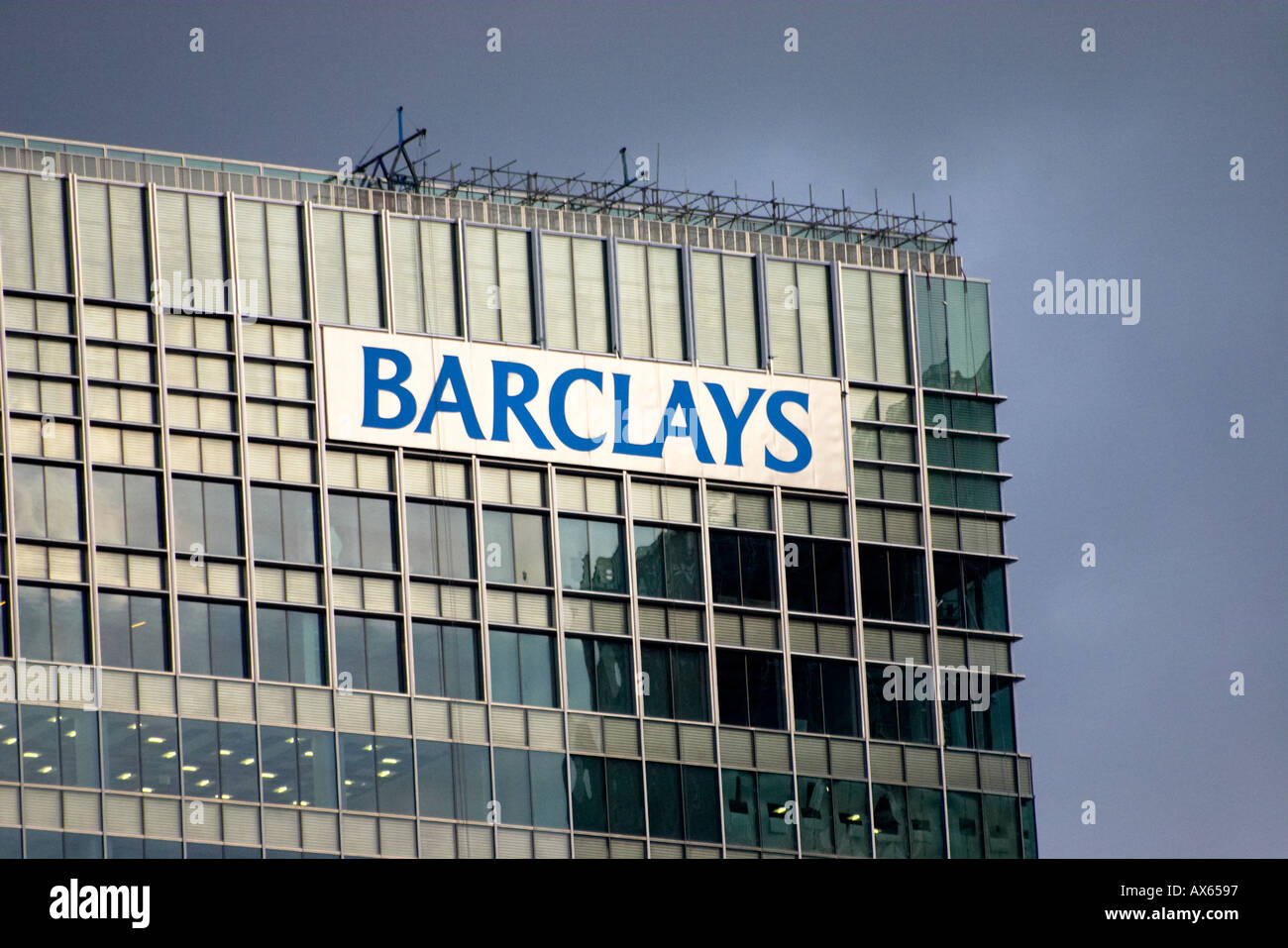 Barclays building in Canary Wharf in Docklands London England Britain ...