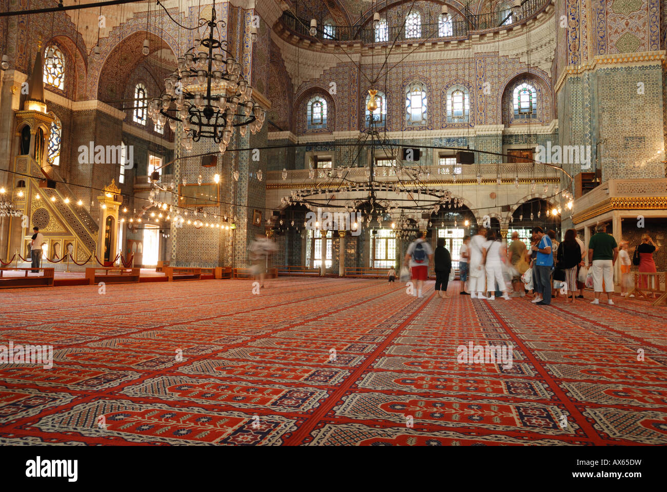 Interior of Yeni (New) Mosque in Istanbul, Turkey Stock Photo - Alamy