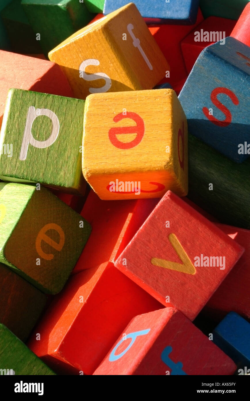 Alphabet bricks hi-res stock photography and images - Alamy