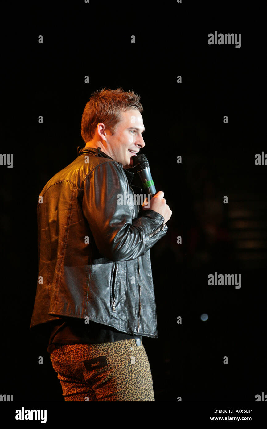 Lee Ryan singing, performing at Young voices concerts, December 2007 ...