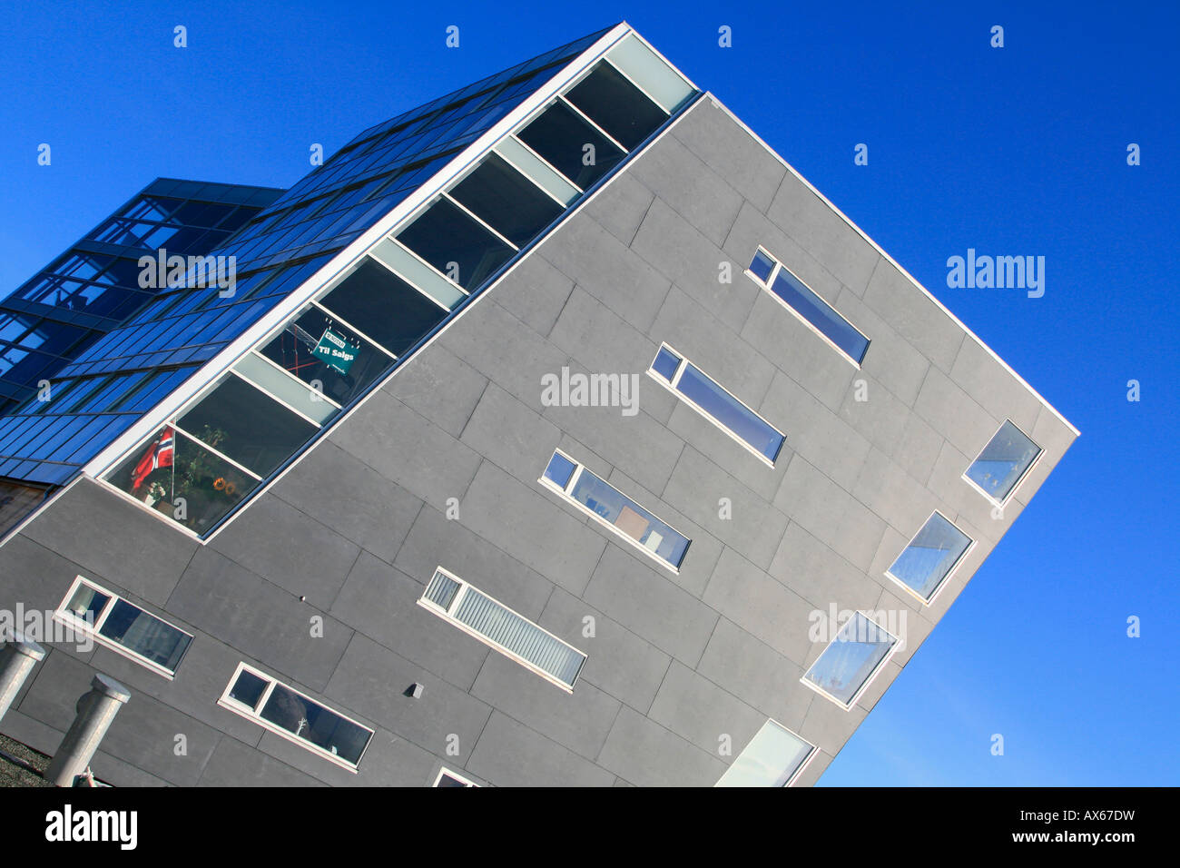 crooked design residential block of flats tromso city centre norway ...