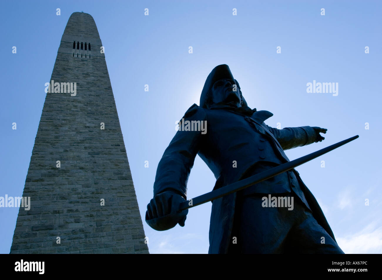 General John Stark and Bennington Battle Monument Bennington Vermont ...