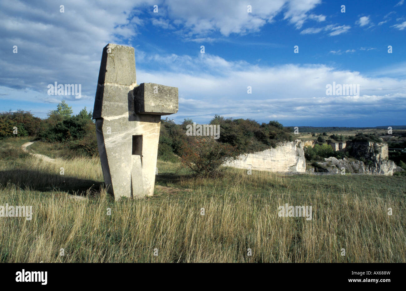 Sculpture in the Roman quarry St.Margarethen Stock Photo - Alamy