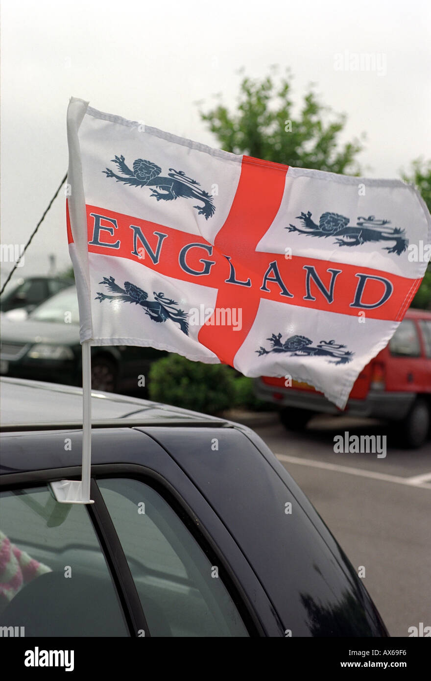 St George Flag on a car window Stock Photo - Alamy