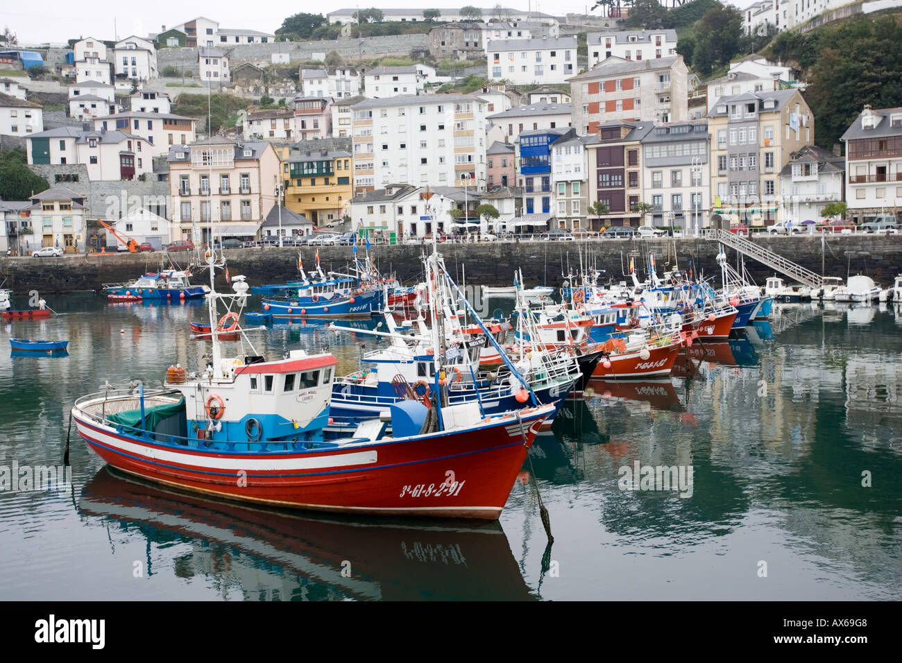 Town and port of Luarca Costa Verde Northern Spain Stock Photo - Alamy