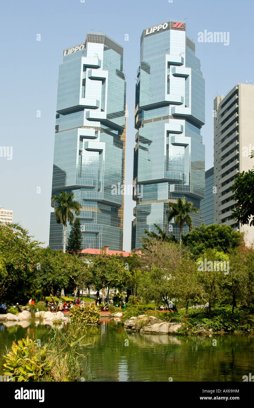 Lippo Centre from Hong Kong Park Stock Photo - Alamy