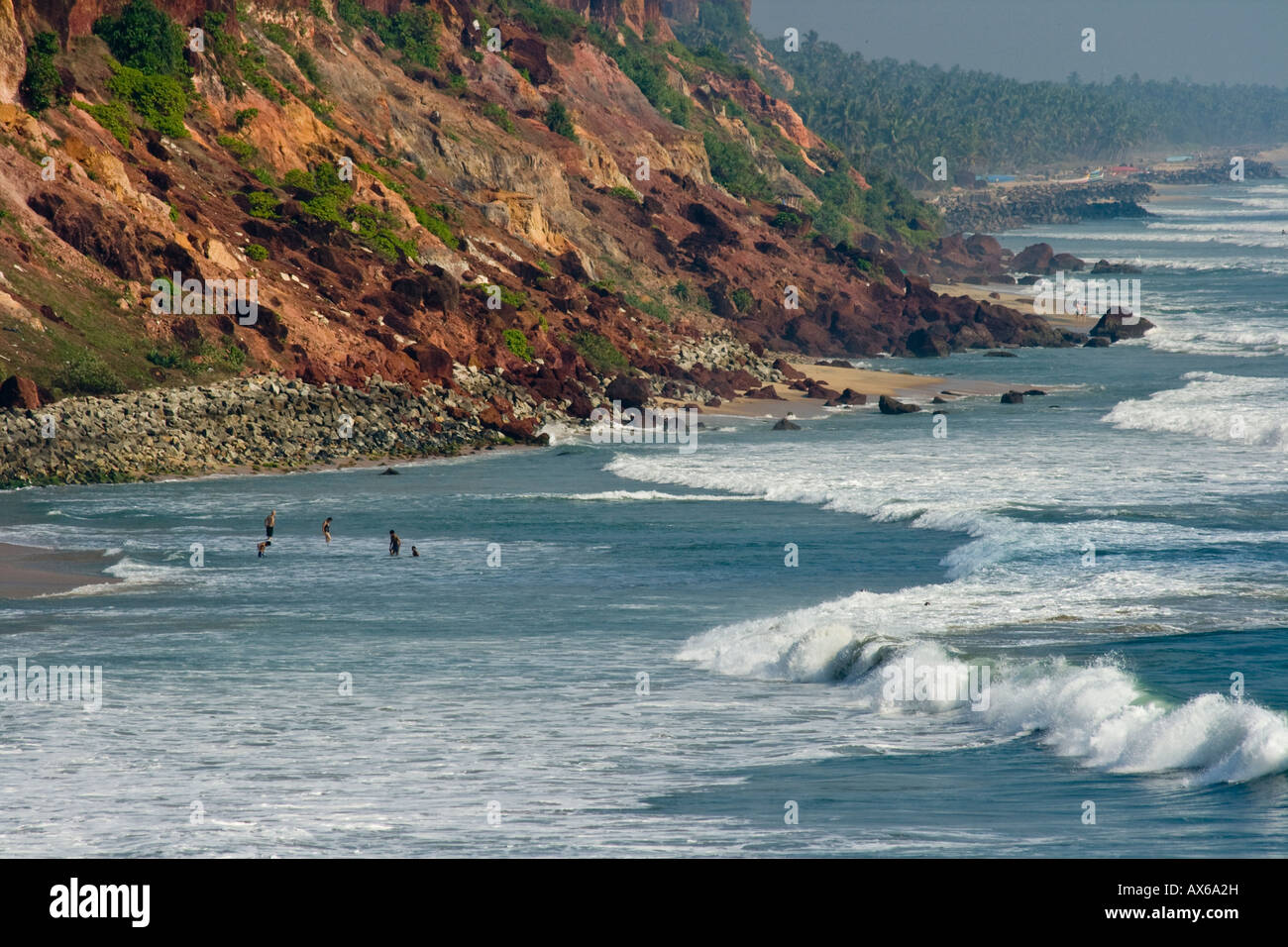 Beach in Varkala India Stock Photo - Alamy