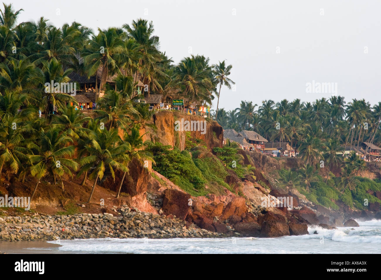 Varkala beach and cliff hi-res stock photography and images - Alamy