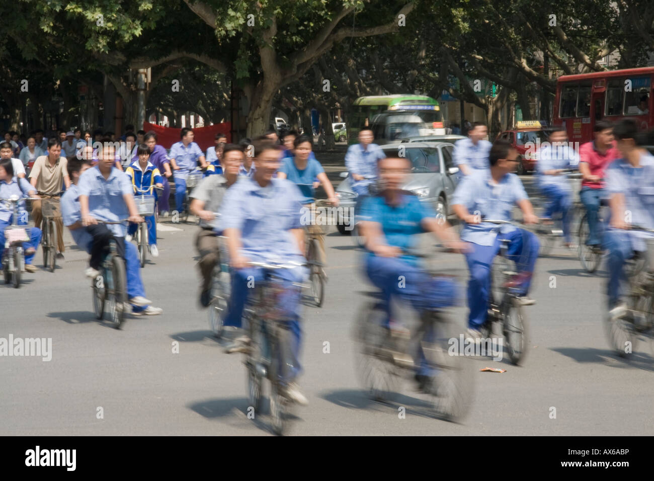 Cyclist in China Stock Photo - Alamy