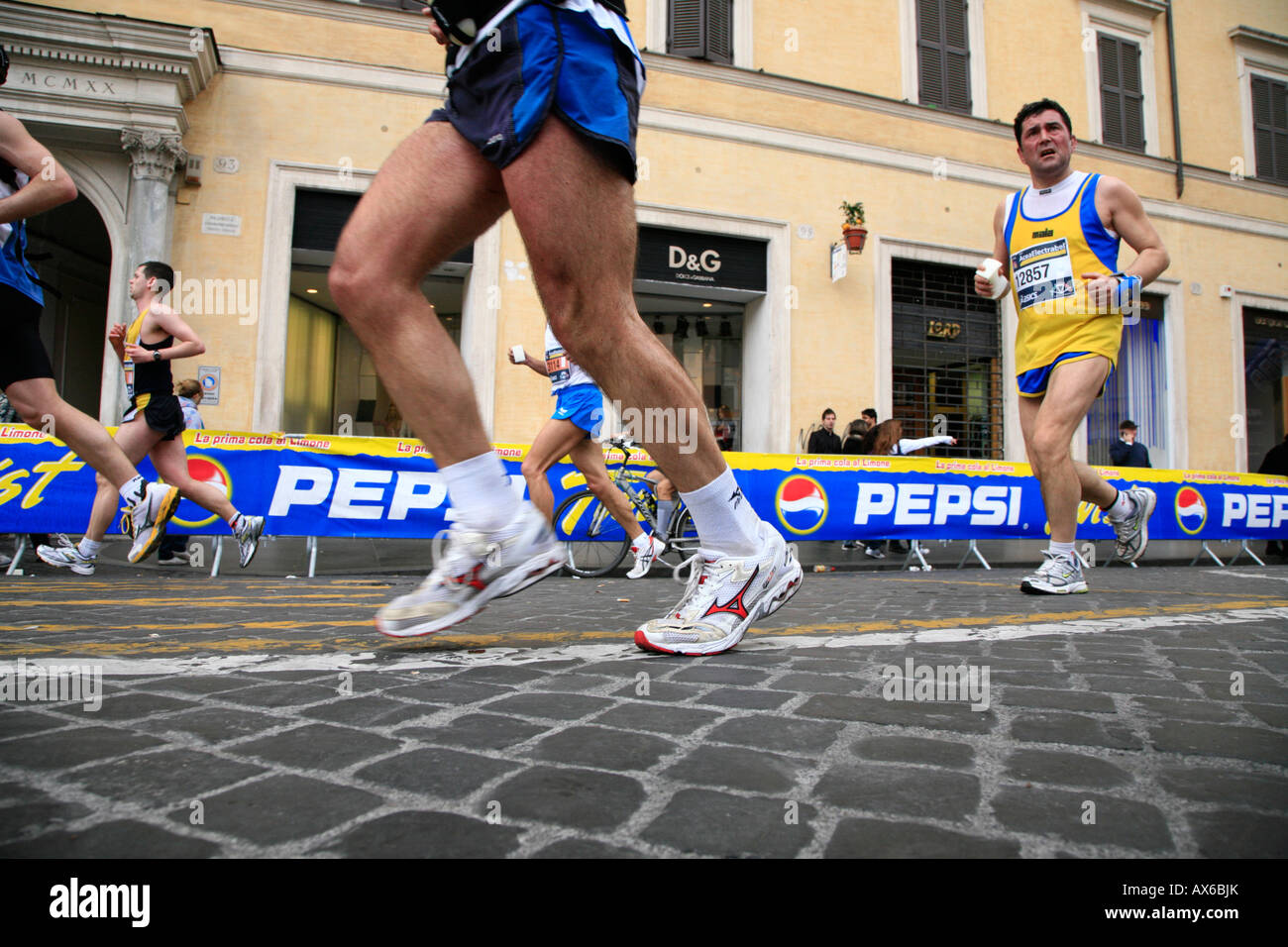 Runners in the Rome marathon Stock Photo - Alamy
