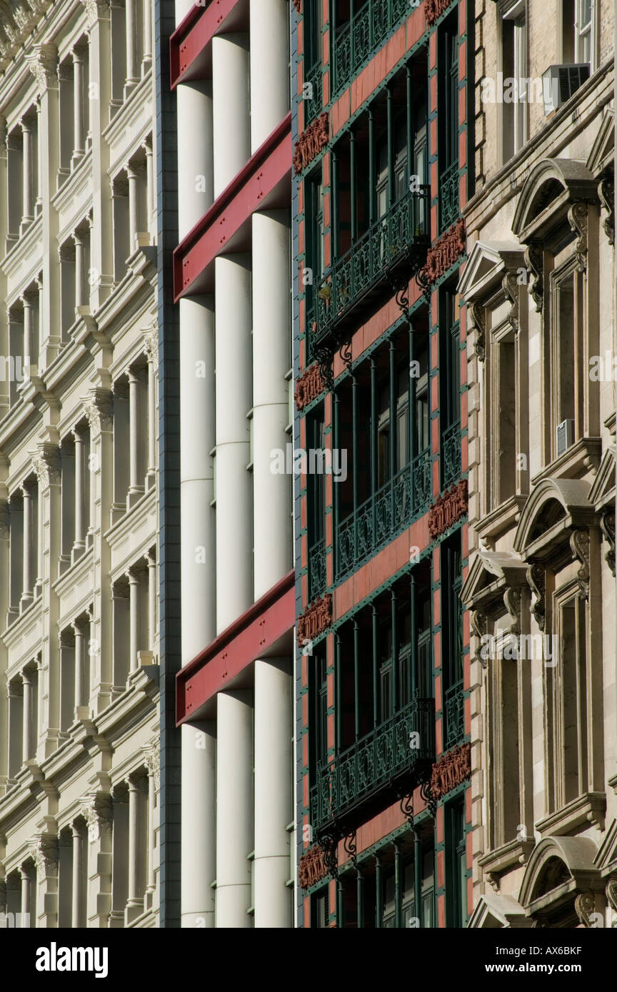 Cast iron building facades SoHo New York City Stock Photo - Alamy