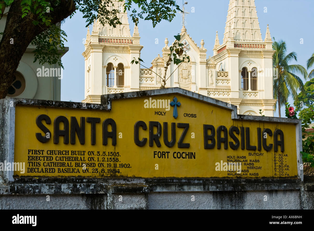 Santa Cruz Basilica in Cochin India Stock Photo - Alamy