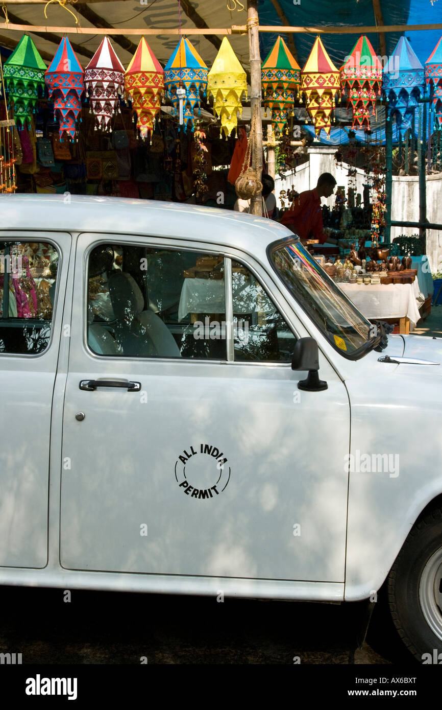 Ambassador Taxi in Historic Cochin India Stock Photo - Alamy