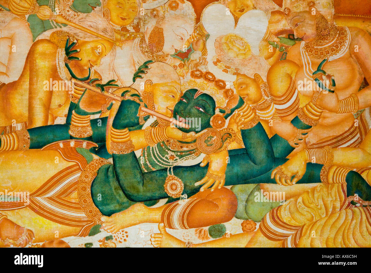 Ramayana Murals inside Mattancherry or Dutch Palace in Cochin India ...
