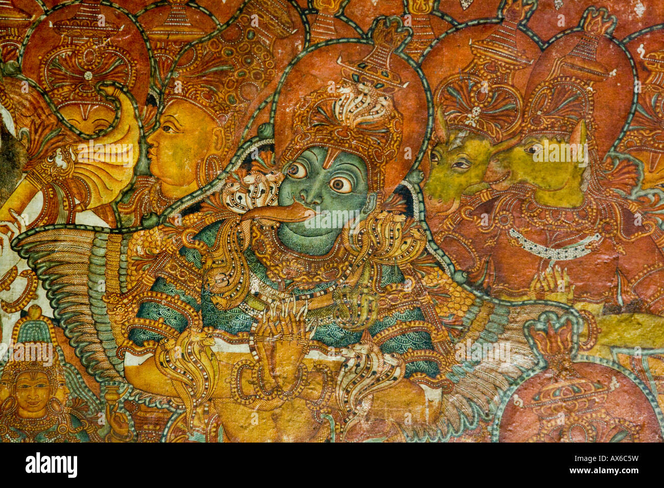 Ramayana Murals inside Mattancherry or Dutch Palace in Cochin India ...