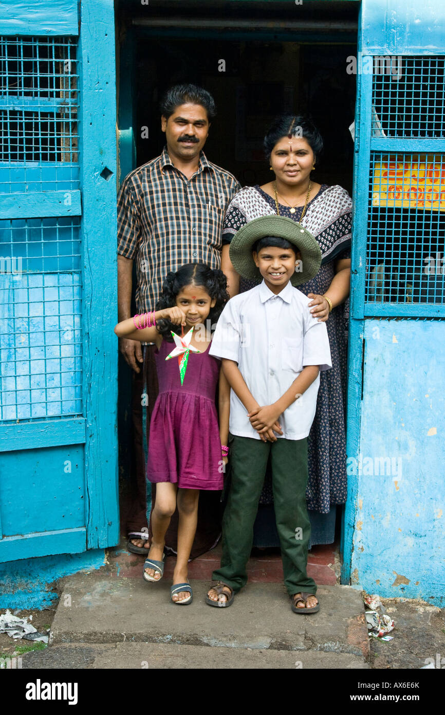 Indian Family in Jew Town in Mattancherry Cochin India Stock Photo - Alamy