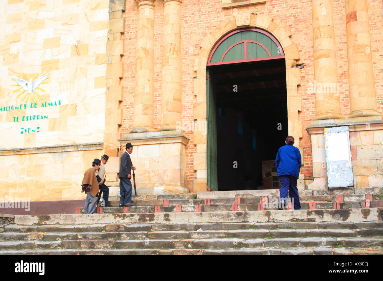catholic church in Combita, Boyacá, Colombia, South America Stock Photo ...